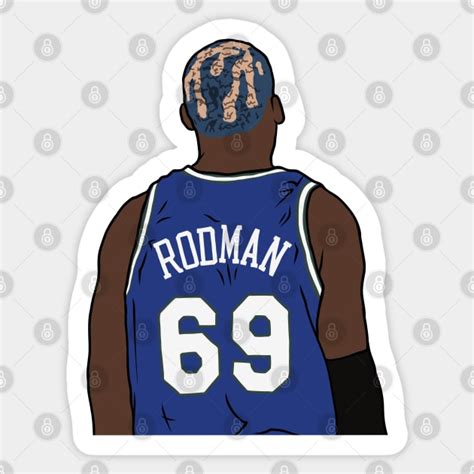 Dennis Rodman Nba Sticker Teepublic