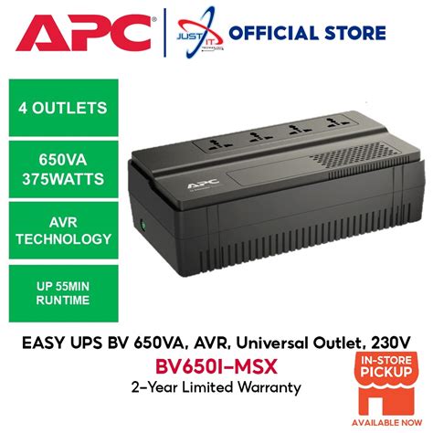 APC UPS Backup Battery Easy Ups Automatic Voltage Stabilizer BBV I MS BV I MSX