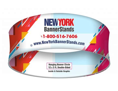 12 X 3 Ft Hanging Banner Circle New York Banner Stands Mesh