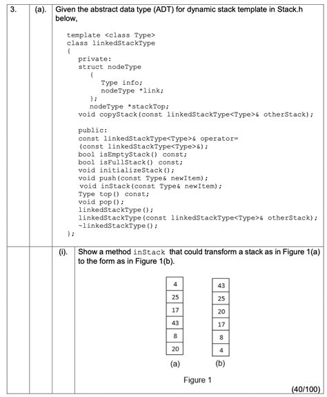Solved A Given The Abstract Data Type ADT For Chegg