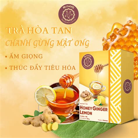 Trà hòa tan CHANH GỪNG MẬT ONG 216g RitaVõ Cafe