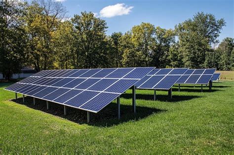 Groundmounting Solar Panel Arrays Ar Generative Ai Premium AI