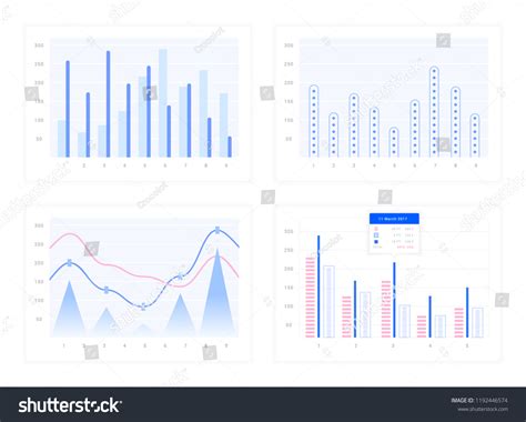 Windows Graphs Charts Set Vector Elements Stock Vector Royalty Free Shutterstock