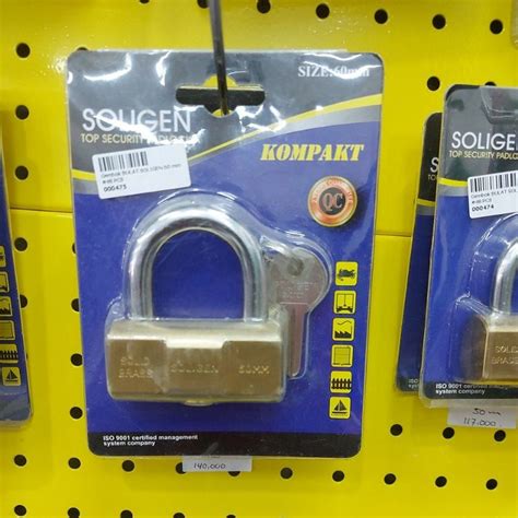 Jual Gembok Bulat Soligen 60 Mm Grmbok Kuningan Soligen Shopee