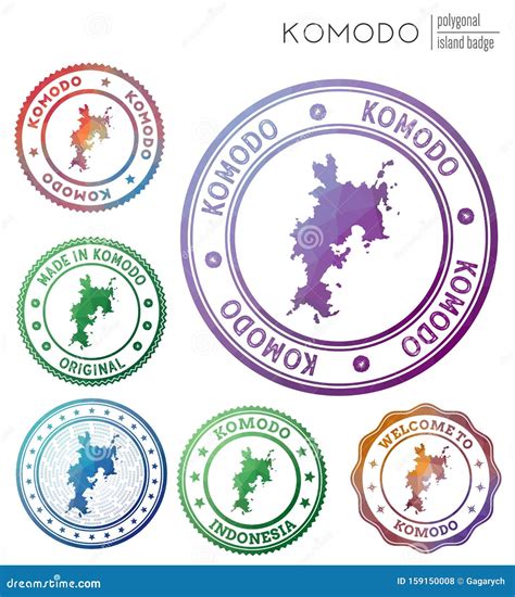Komodo Badge Stock Vector Illustration Of Character