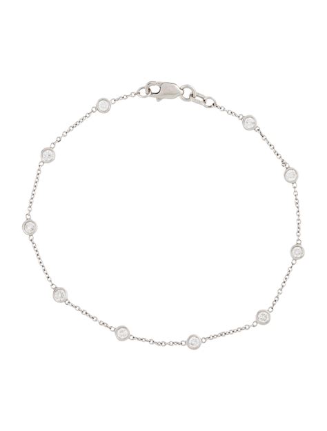Bracelet 14k Diamond Station Chain Bracelet Station Bracelets