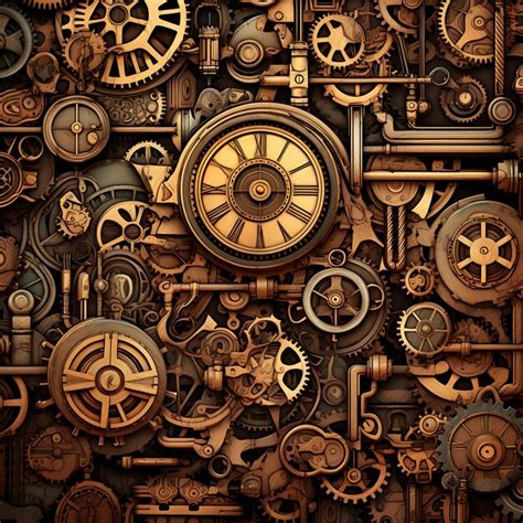 Premium Photo Steampunk Urban Pattern