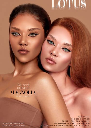 Second Life Marketplace Lotus Magnolia Skin Sunkiss