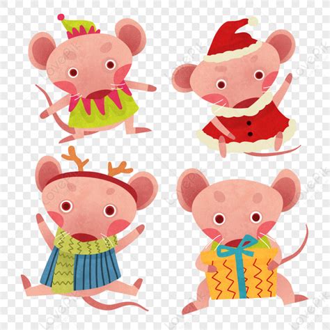 만화 크리스마스 마우스 Png 일러스트 무료 다운로드 Lovepik