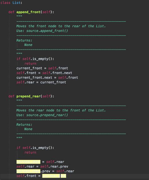 Solved Moves The Front Node To The Rear Of The List Use