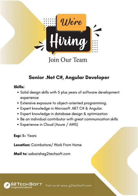 G2 Techsoft On Linkedin Hiringalerts Angular Microsoft Cloud