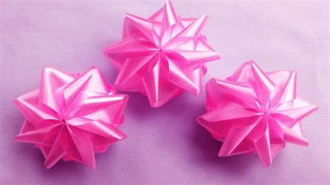 🎂 🎀 พับเหรียญโปรยทาน ดอกบานไม่รู้โรย By แม่นิดน้องเค้ก Ribbon Art Youtube