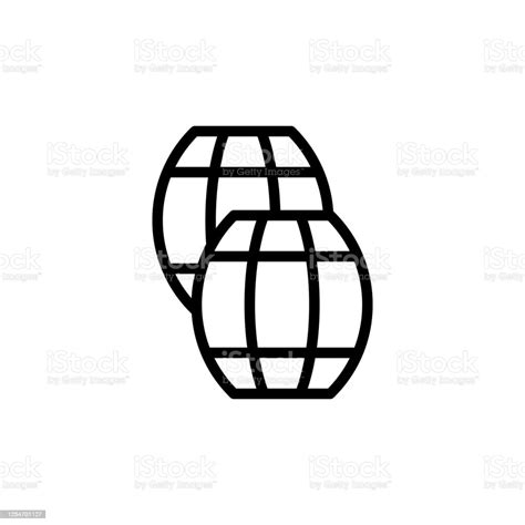 桶啤酒圖示簡單的線條概述國際啤酒日圖示的向量元素為 Ui 和 Ux 網站或移動應用程式向量圖形及更多international Beer