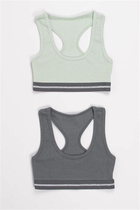 2 Pack Crop Bras