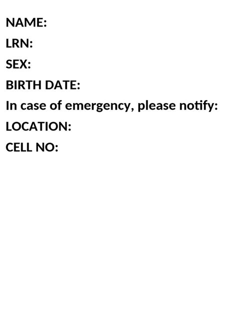 Fill Up Form For Id Pdf