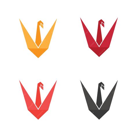 Diseño De Icono De Logotipo De Cisne Vector Premium