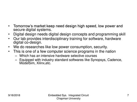Digital Design In Embedded System Design Integrated Circuit Design Lab Peiyi Zhao Ph D Math