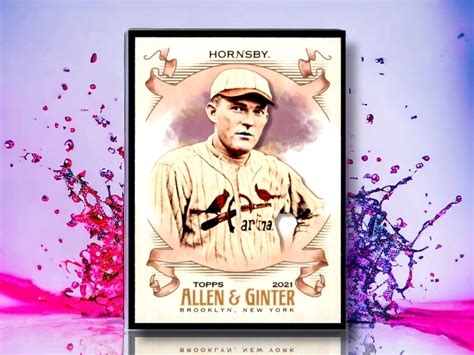 2021 Topps Allen And Ginter 177 Rogers Hornsby St Louis Cardinals Etsy