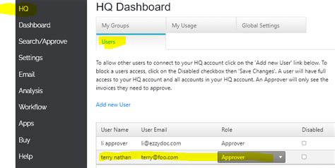 Approver Only Login Create User For Approvers Ezzybills