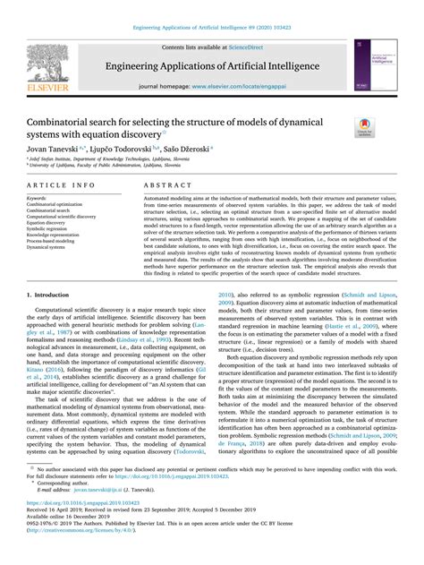 Pdf Combinatorial Search For Selecting The Structure Of Models Of