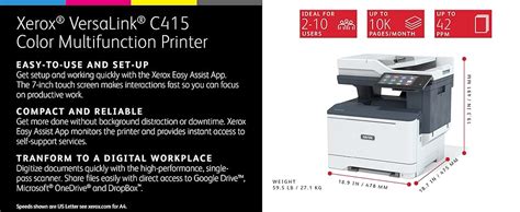 Xerox C415 A4 40ppm Colour Multifunctional Laser Printer With Duplex