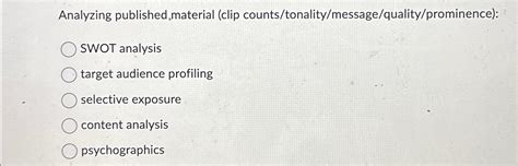 Solved Analyzing published „material (clip | Chegg.com