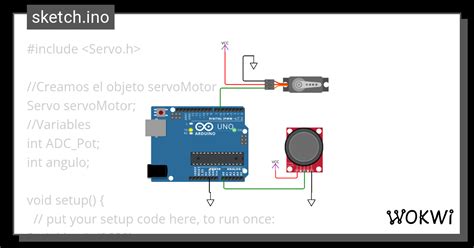 Joystick Y Servo Wokwi Esp32 Stm32 Arduino Simulator