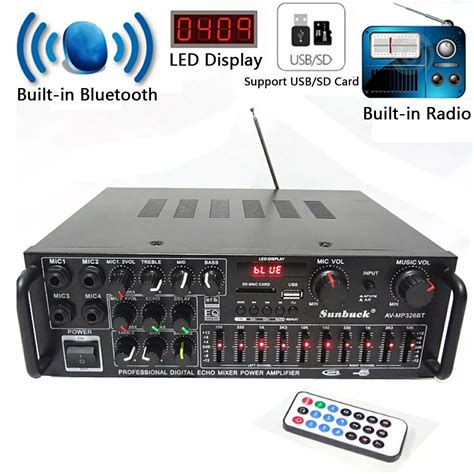Bluetooth усилитель для колонок Sunbuck AV-MP326BT 800вт 4ом: продажа ...