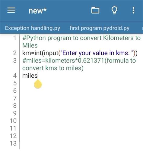 Python Program To Convert Kilometers To Miles Youtube