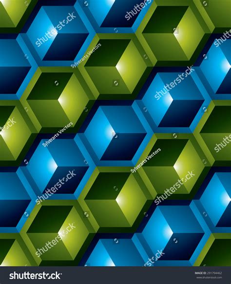 Futuristic Continuous Multicolored Pattern Illusive Motif Stock Vector