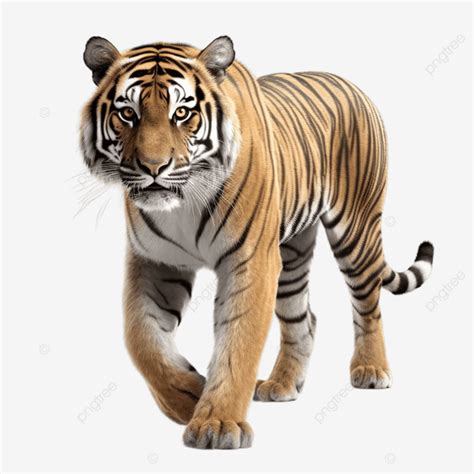 Tigre Caminando Vida Silvestre Escena Fondo Transparente PNG dibujos León Tigre Animal PNG y