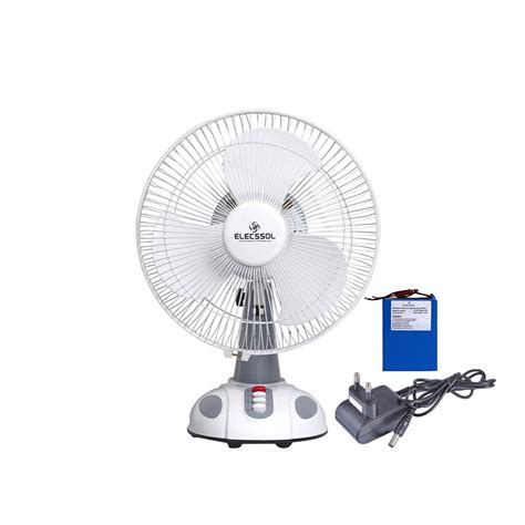 Ielecssol Rechargeable Table Fan Inbuilt Lithium Battery Ielecssol