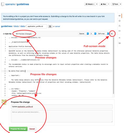 Editing The Guidelines — Openaire Guidelines Documentation