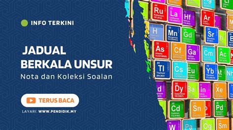 Jadual Berkala Unsur Panduan Lengkap Spm Kimia Pendidik My