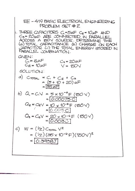 SOLUTION Basic Electrical Engineering Problem Set Circuits Studypool
