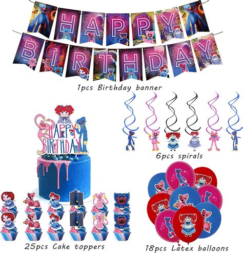 Party Supplies Huggy Wuggy Poppy Playtime Cake Topper Game Birthday