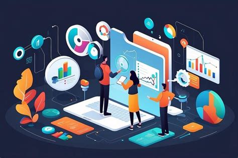 premium ai image seo analytics team concept illustration