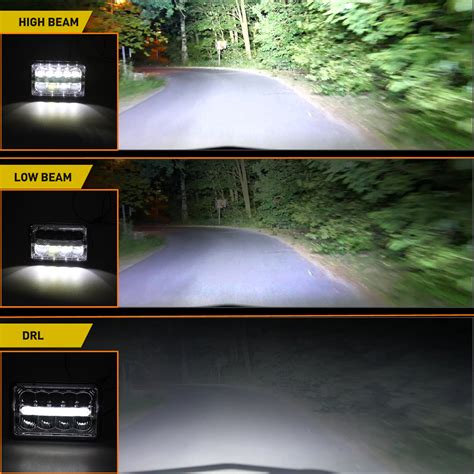 Doxmall 90W Rectangular 4X6 Inch Led Headlight Sealed Beam Headlamp