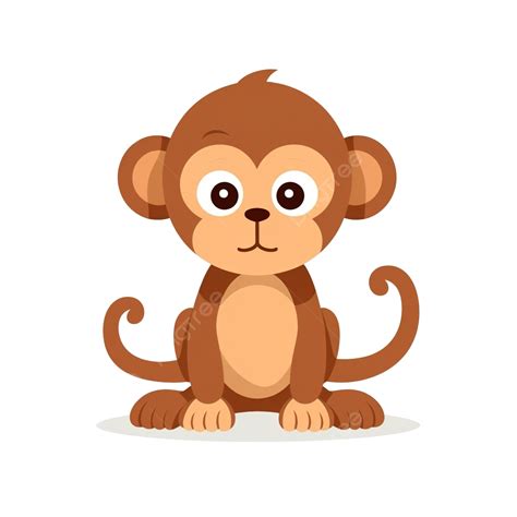 Monkey Cartoon In Flat Style Monkey Clipart Cartoon Clipart Cartoon