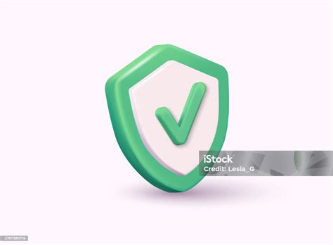 확인 표시 표시가 있는 방패 보안 보장된 아이콘 3d 웹 벡터 일러스트레이션 3d 웹 벡터 일러스트레이션 0명에 대한 스톡 벡터