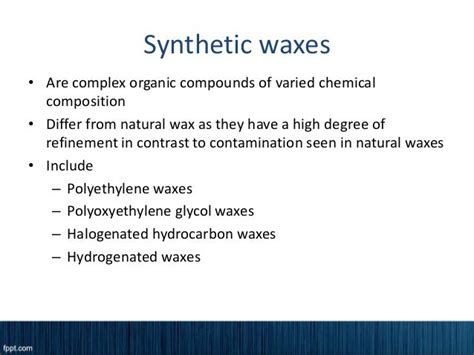 Waxes Structure