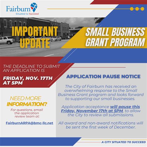 Small Business Grant Program City Of Fairburn Ga
