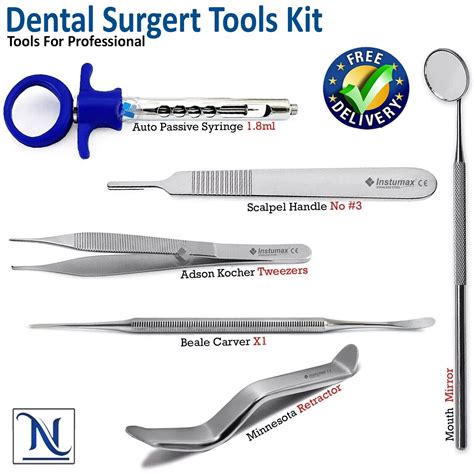 Dental Oral Surgery Kit Set Of 6 Surgical Instruments Dental And Oral