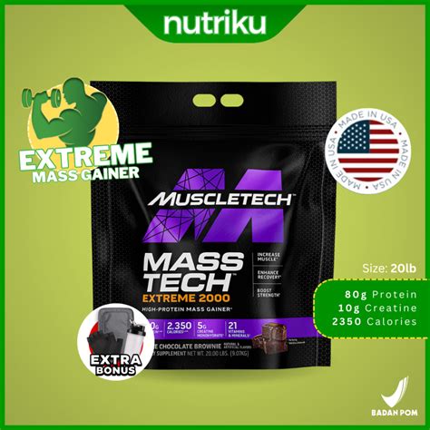 Jual Muscletech Masstech 20lb Mass Gainer Shopee Indonesia
