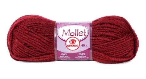 2 Novelo De Lã Mollet Círculo 40gr C 80 Metros Cores Sólidas Cor Cor