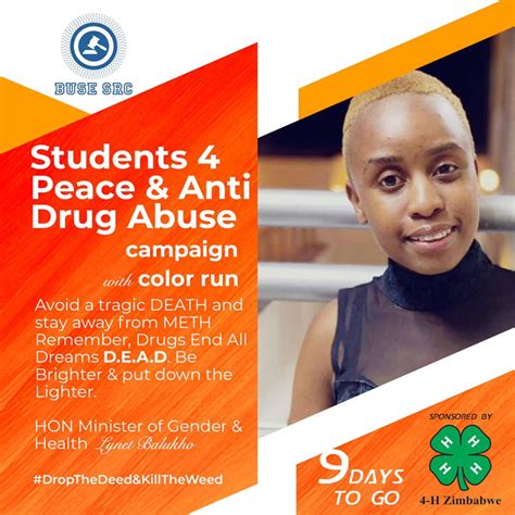 9 Days Countdown To The Students 4 Peace And Anti Drug Abuse Campaign