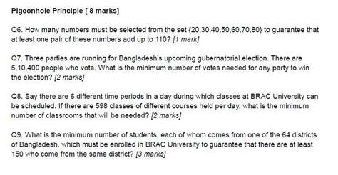 Solved Q6 How Many Numbers Must Be Selected From The Set Chegg Com
