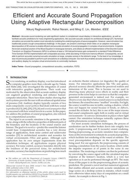 Efficient And Accurate Sound Propagation Using Adaptive Rectangular Decomposition Pdf