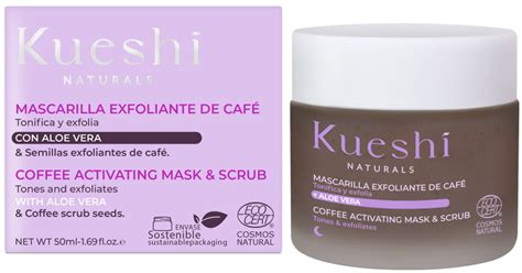 Маска скраб для обличчя Kueshi активована кавова 50 мл 8436568902418 купити онлайн на Rozetka