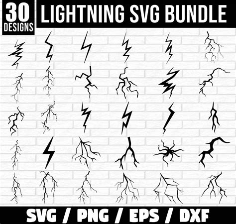 Lightning Bolt Svg Lightning Strikes Lightning Vector Lightning Bolts Lightning Svg Thunder